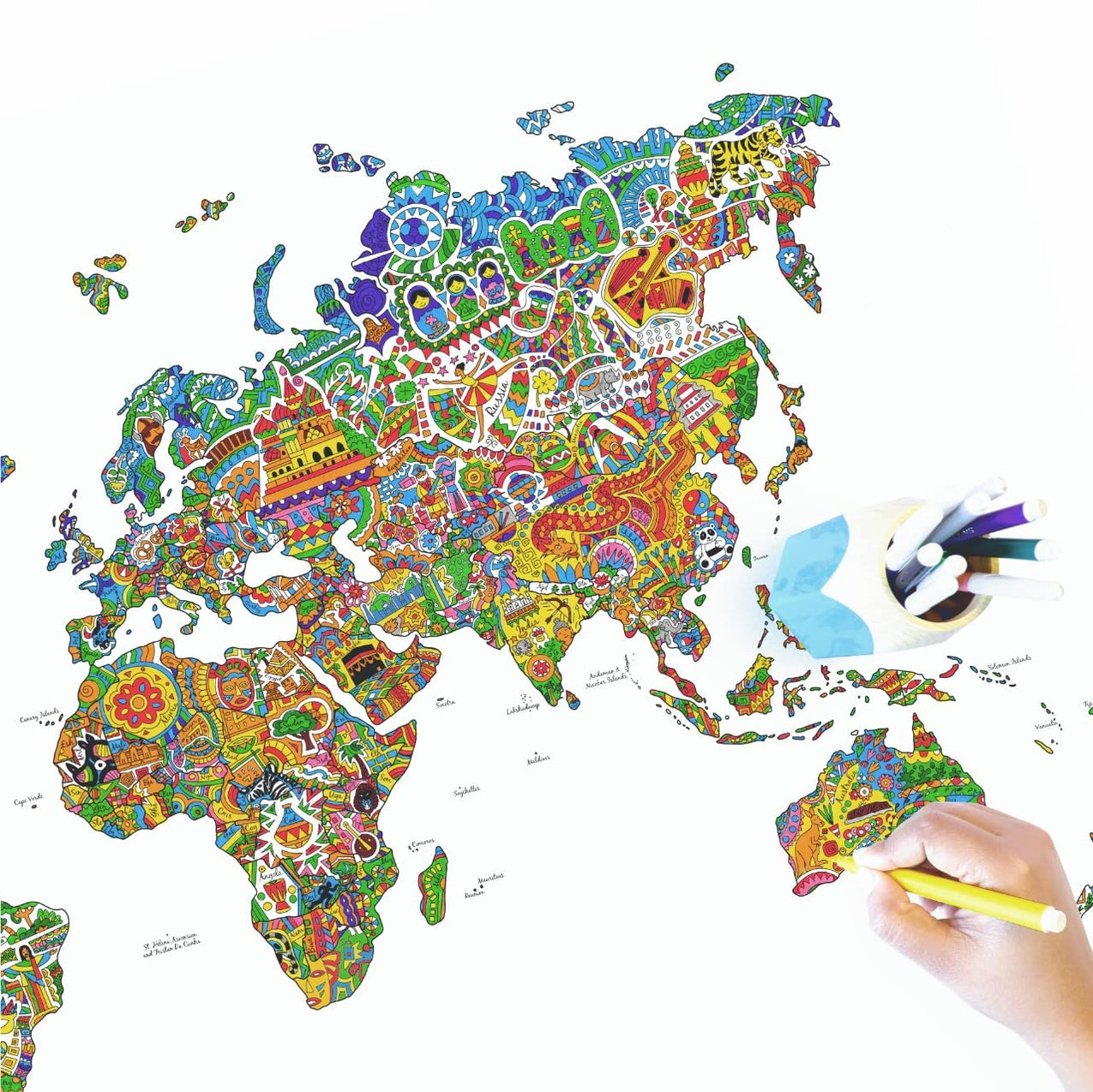 Colouring World Map — Delightful Rainglow