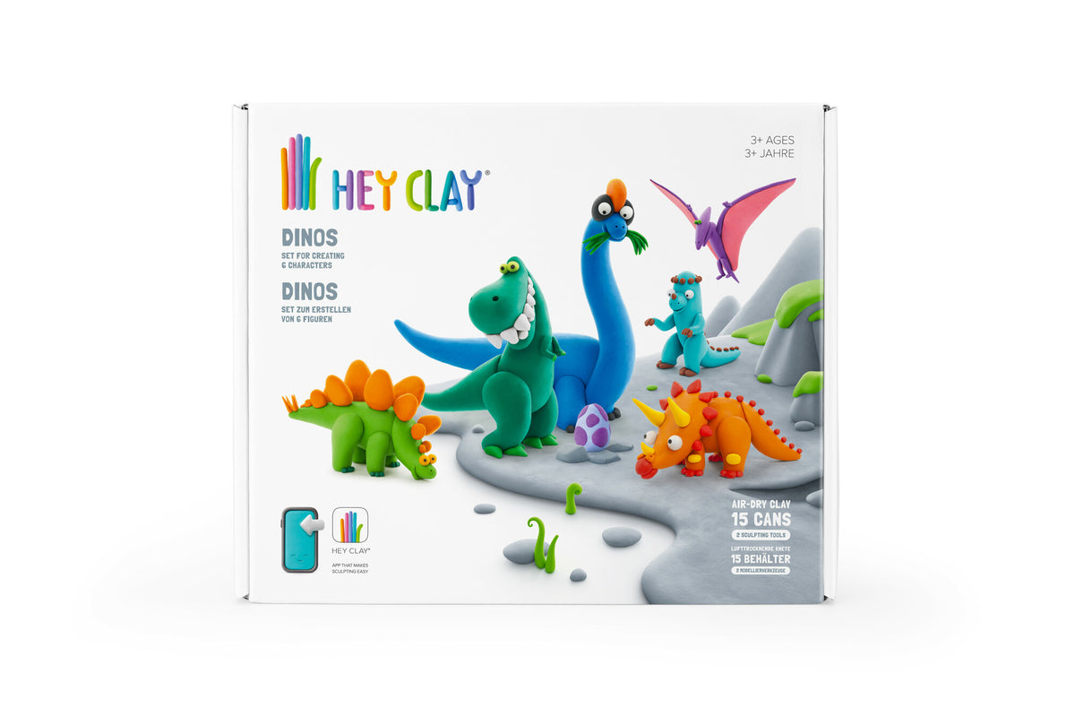 Hey Clay | Dinosaurs (15 Cans) — Delightful Rainglow