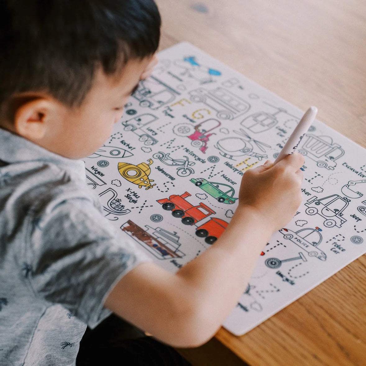 Hey Doodle | Toot Toot Honk Classic Colouring & Doodle Mat — Delightful ...