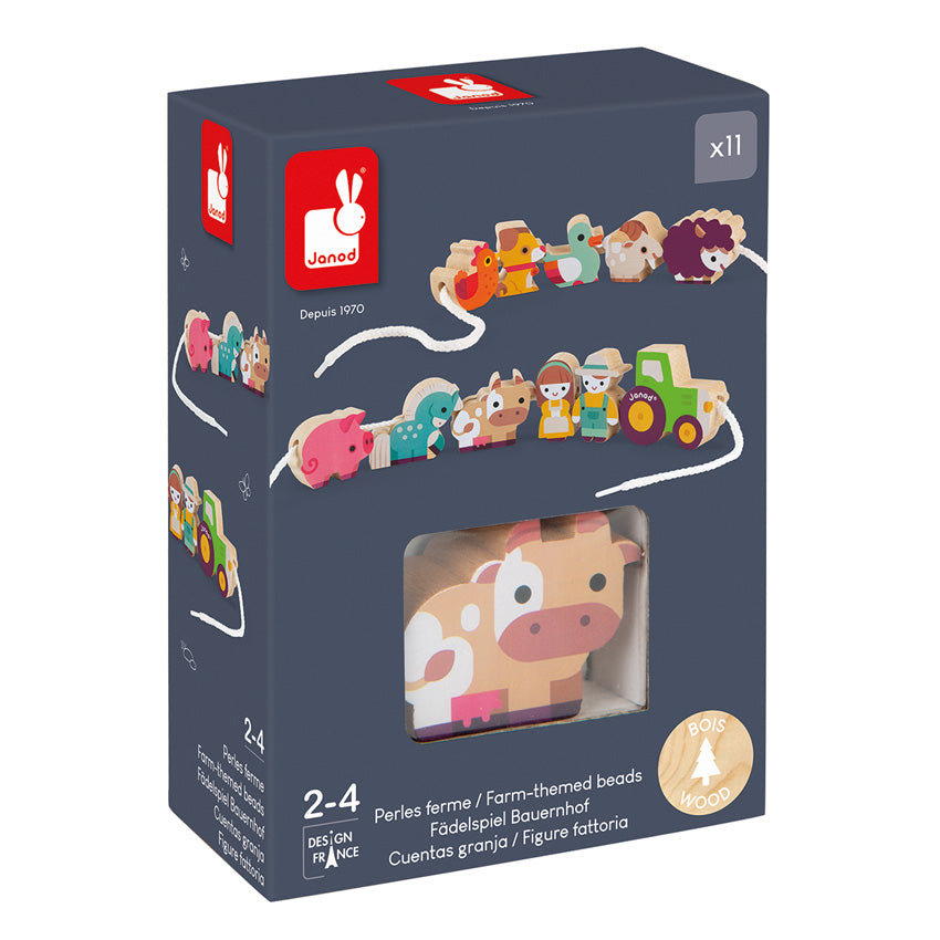 Janod | Threading Farm Animals — Delightful Rainglow