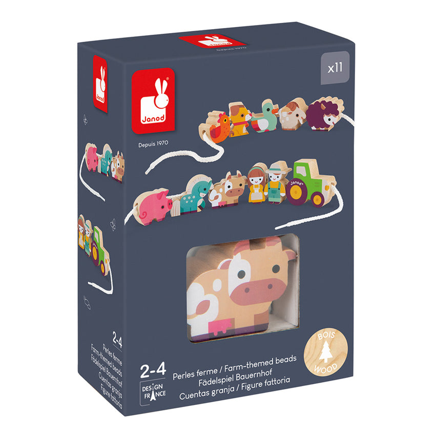 Janod | Threading Farm Animals — Delightful Rainglow