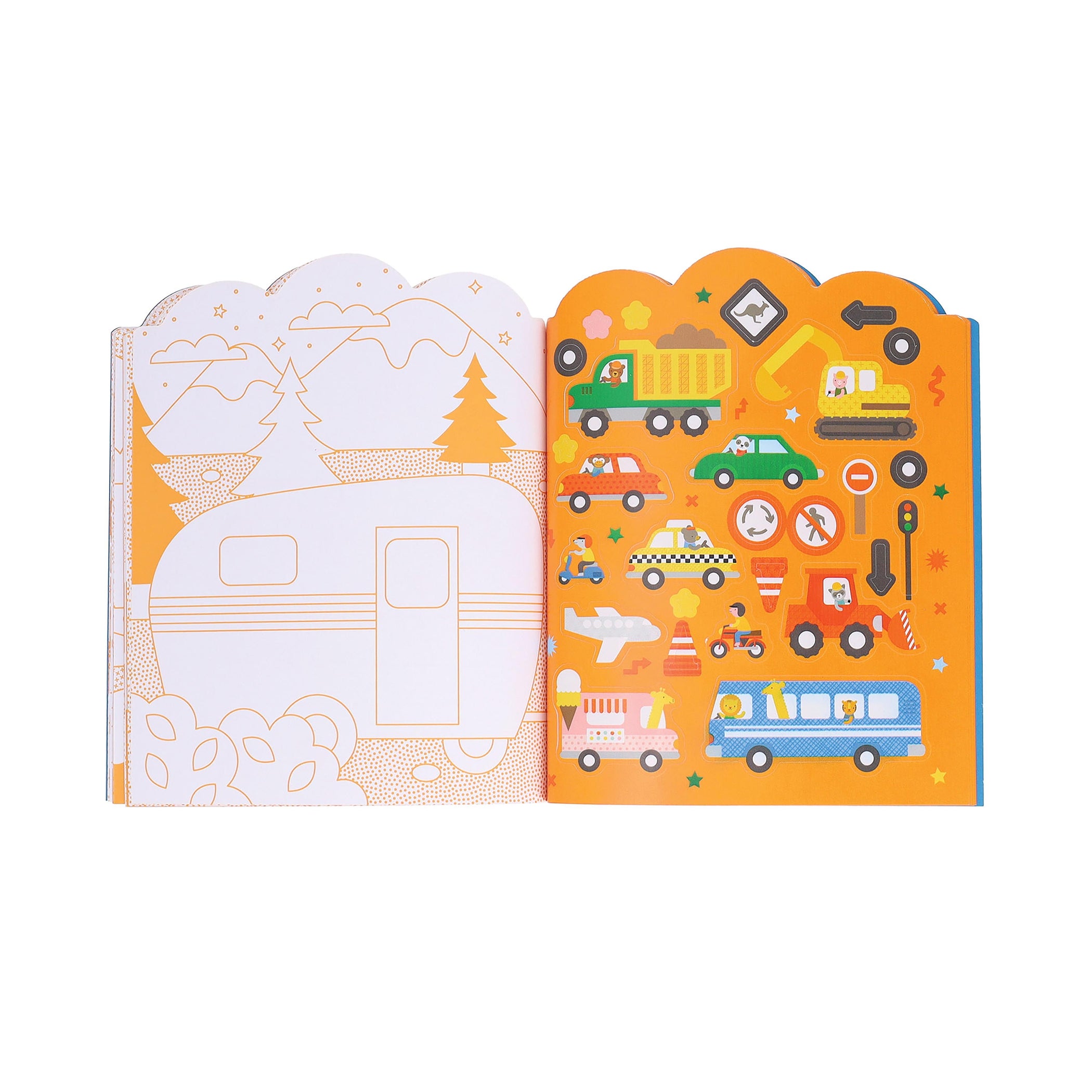 Petit Collage Colouring Book with Stickers - Dinosaurs — Delightful ...