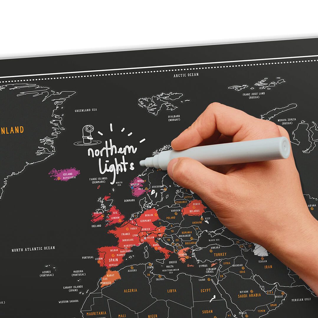 Scratch Map | Chalk Edition — Delightful Rainglow