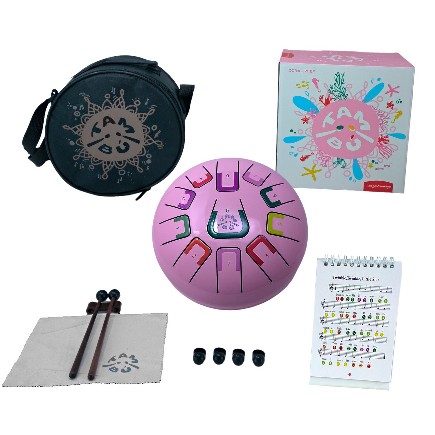 Tambú Metal Drum - Coral Reef — Delightful Rainglow