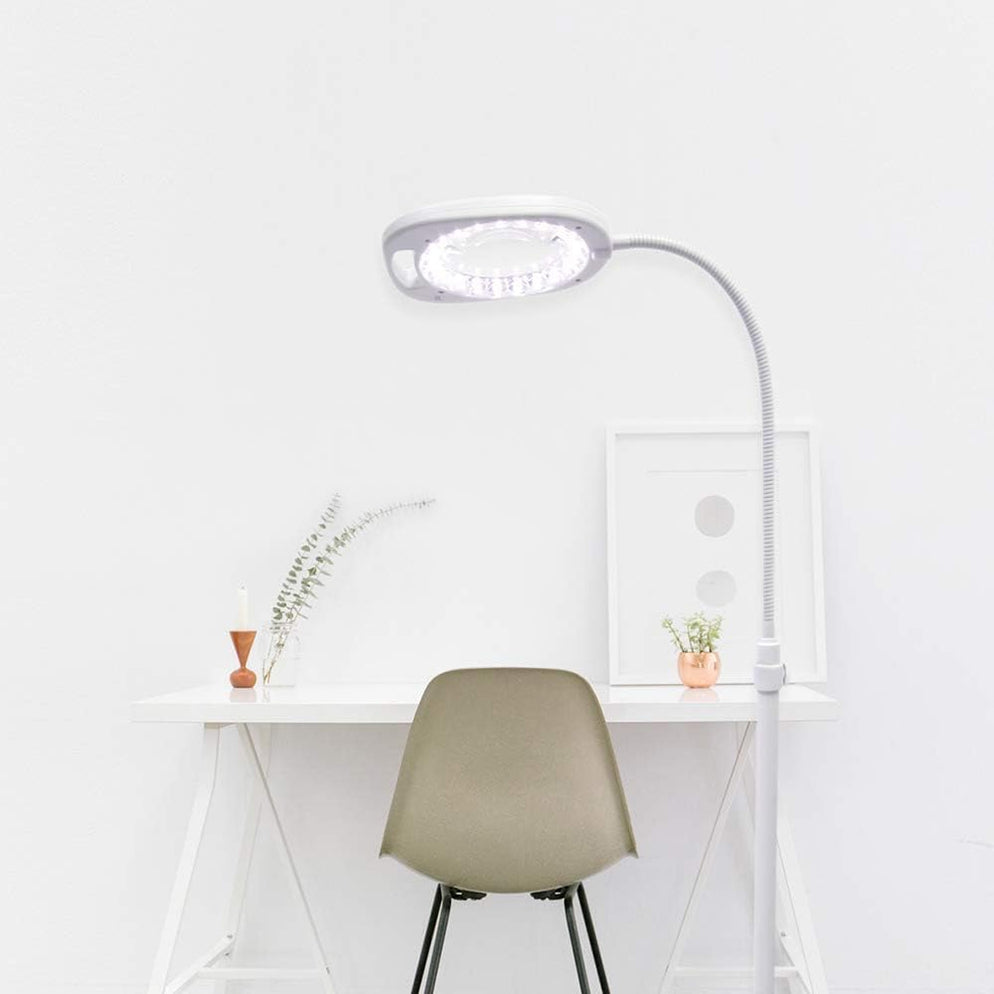 Triumph | LED Magnifier Floor Lamp — Delightful Rainglow