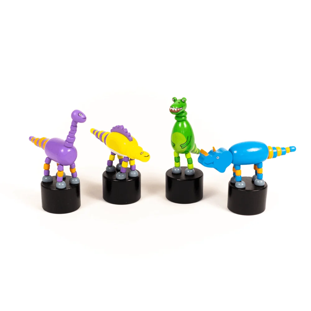 Wooden | Dinosaur Push Puppet — Delightful Rainglow