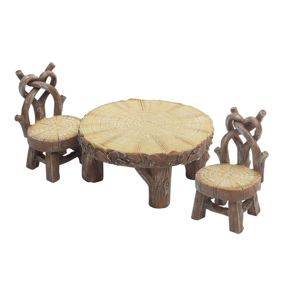 Fairy Table Setting | Wooden Look with Celtic Heart — Delightful Rainglow