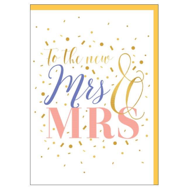 Wedding Card Mrs & Mrs — Delightful Rainglow