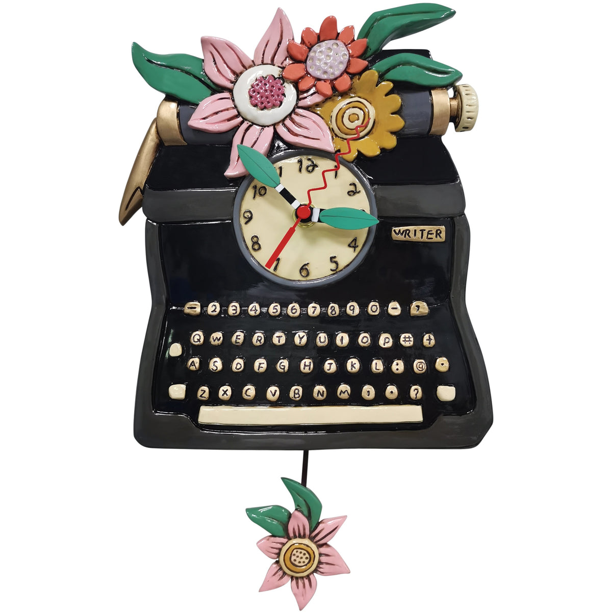 Allen Designs | Clock | Typewriter Black — Delightful Rainglow
