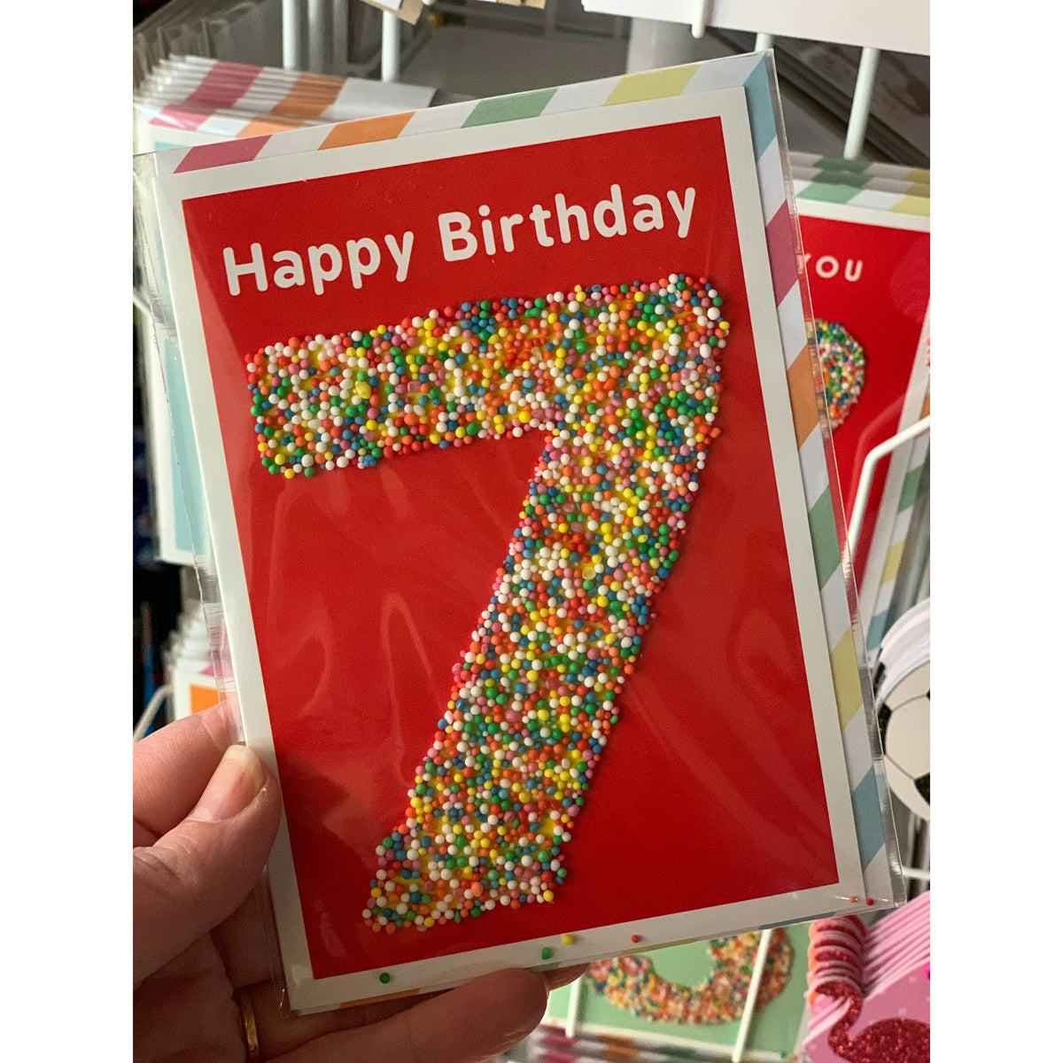 Birthday Card | Freckles Age | 7 | Seven — Delightful Rainglow